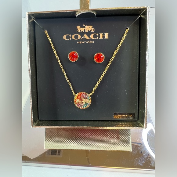 Coach | Jewelry | Coach Necklace And Earrings Set Nwt | Poshmark